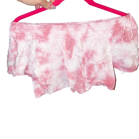 Kinli Punch | Tops | Kinli Punch Pink Tie Dye Flowy Crop Top | Poshmark